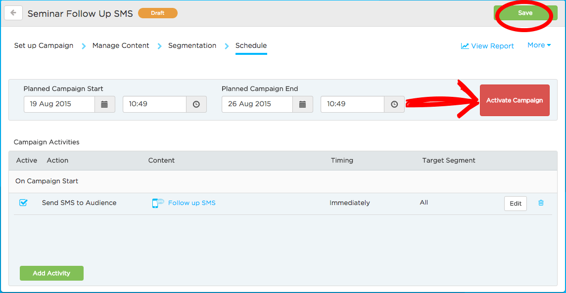 Schedule SMS WHICH50 HELP CENTRE Schedule SMS WHICH50 HELP CENTRE
